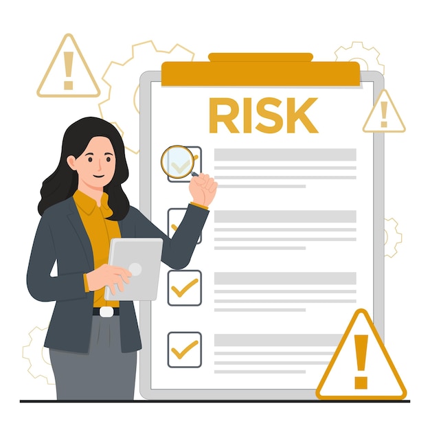 Premium Vector | Flat vector risk management concept illustration Premium Vector | Flat vector risk management concept illustration