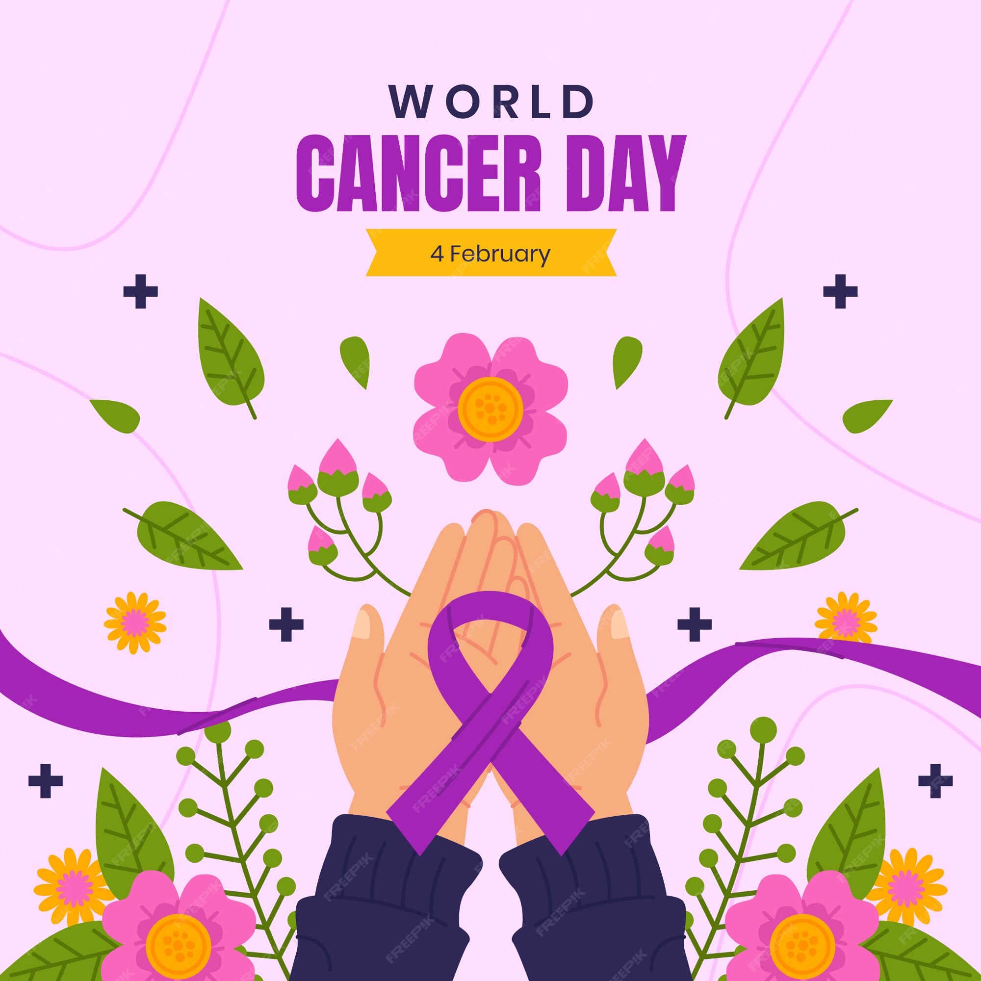 Premium Vector Flat World Cancer Day Illustration