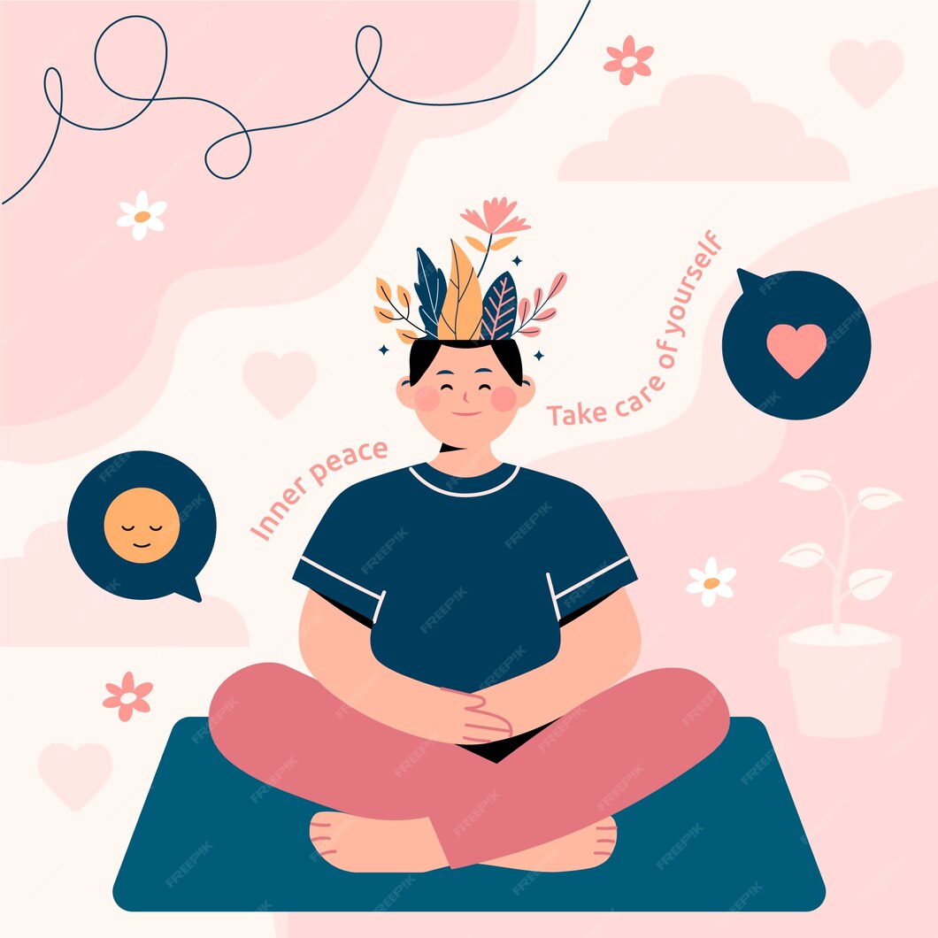 Premium Vector Flat World Mental Health Day Illustration