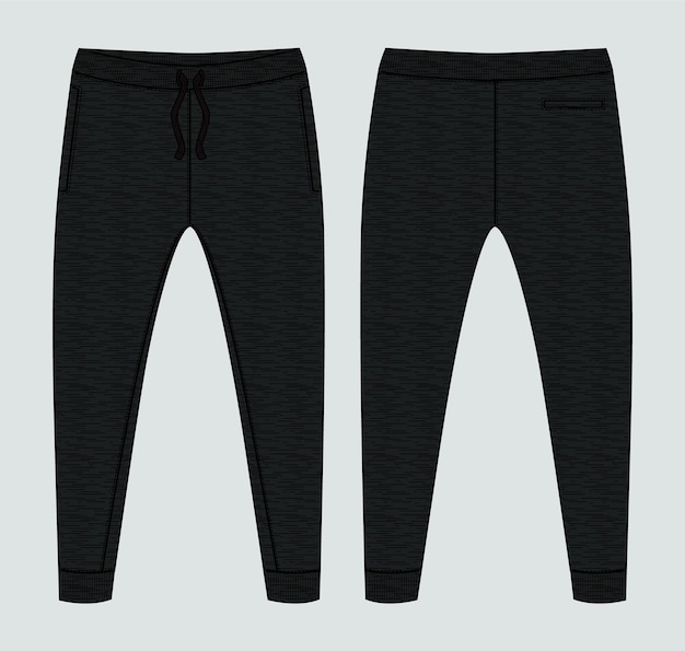 Premium Vector Fleece Fabric Jogger Sweatpants Technical Fashion Flat
