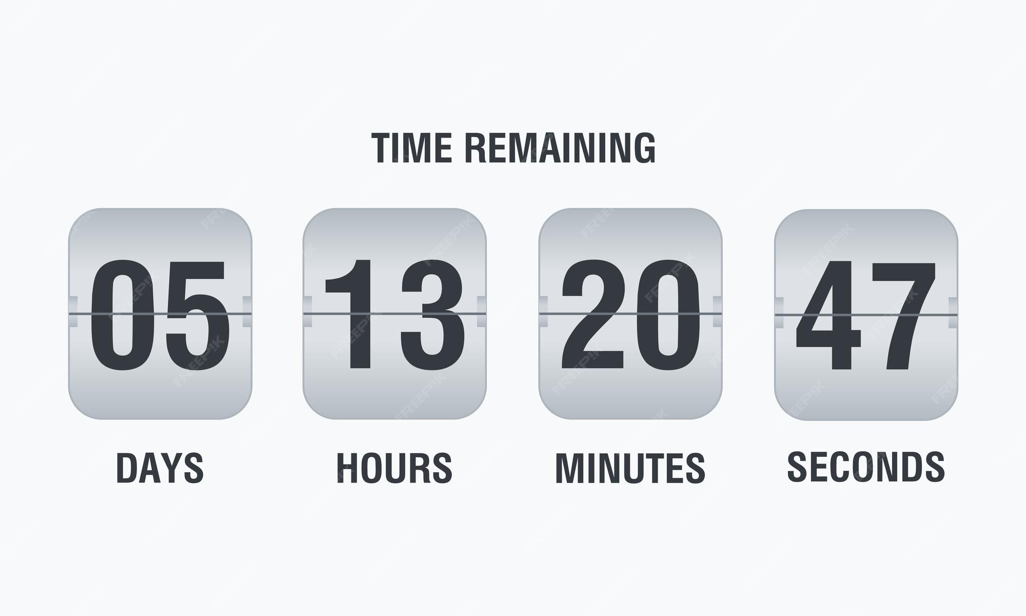 Premium Vector Flip Countdown Clock Counter Timer Vector Time