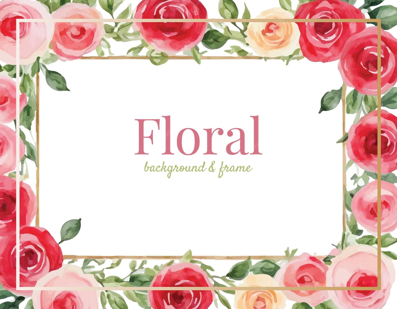 Premium Vector | Floral border frame vector background Premium Vector | Floral border frame vector background