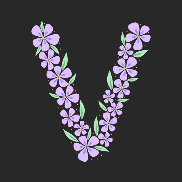 Premium Vector | Floral botanical alphabet vintage hand drawn monogram ... Premium Vector | Floral botanical alphabet vintage hand drawn monogram ...