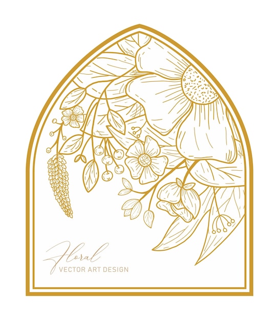 Premium Vector | Floral frame background vector design Premium Vector | Floral frame background vector design