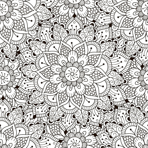 Premium Vector Floral Ornament Seamless Pattern
