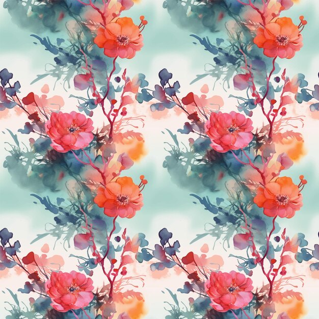 Premium Vector | Floral seamless pattern vector Premium Vector | Floral seamless pattern vector