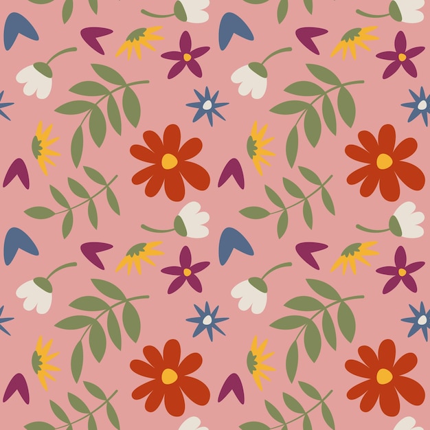 Premium Vector | Floral shape seamless pattern Premium Vector | Floral shape seamless pattern