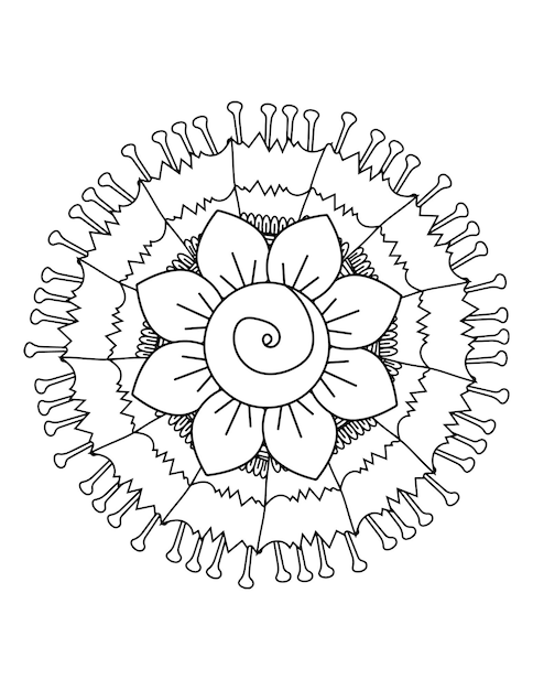 Premium Vector Flower Coloring Book Floral Coloring Book For Adults