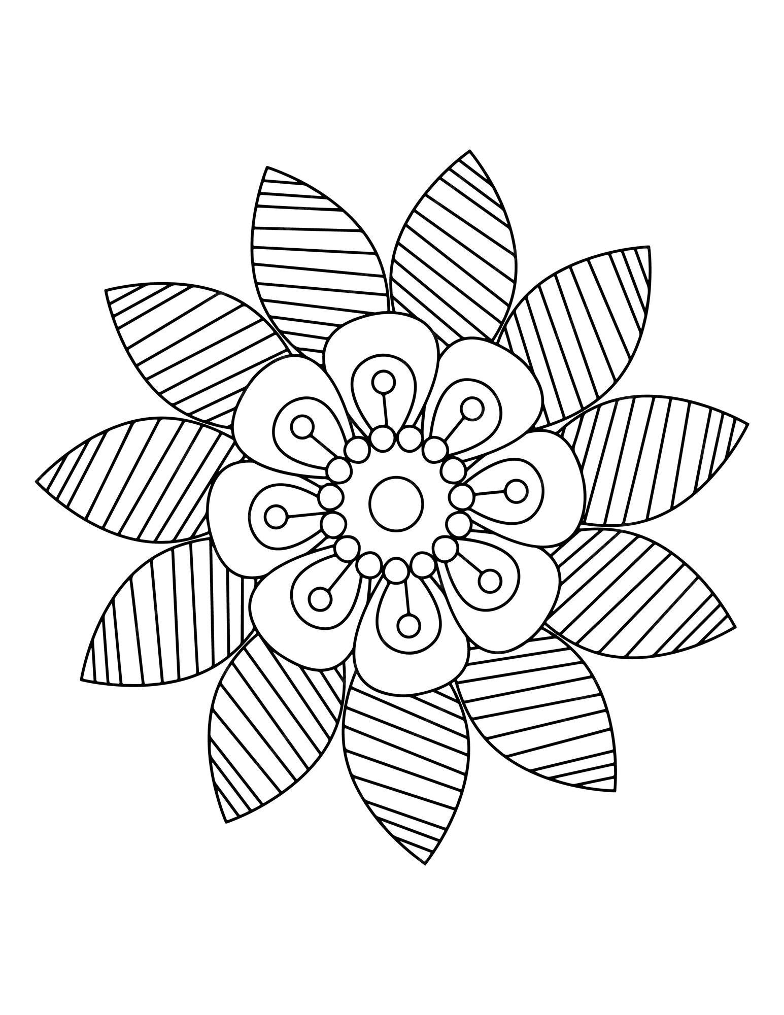 Premium Vector Flower Coloring Book Floral Coloring Book For Adults