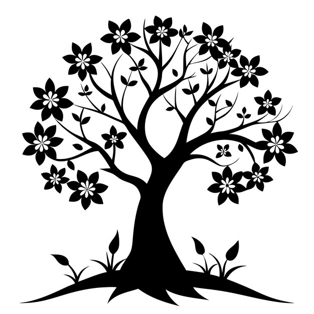 Flower tree vector illustration | Premium AI-generated vector Flower tree vector illustration | Premium AI-generated vector