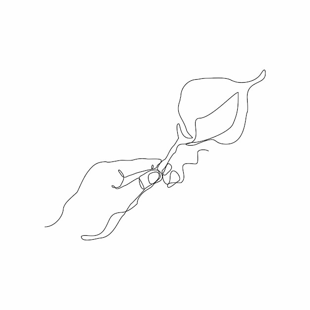 Premium Vector | Flower vector continuous line art Premium Vector | Flower vector continuous line art