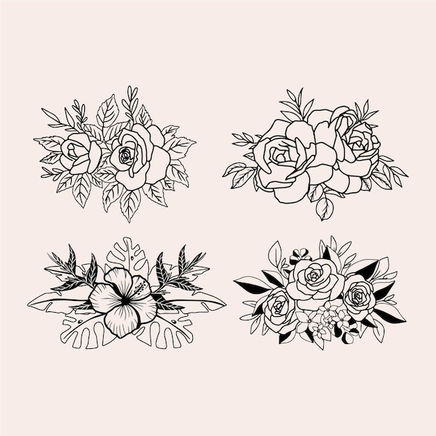 Premium Vector | Flowers bouquet vector Premium Vector | Flowers bouquet vector