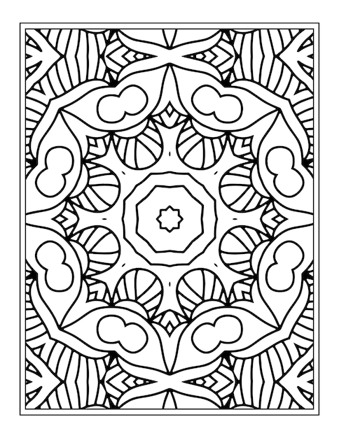 Premium Vector | Flowers mandala kdp coloring page design Premium Vector | Flowers mandala kdp coloring page design