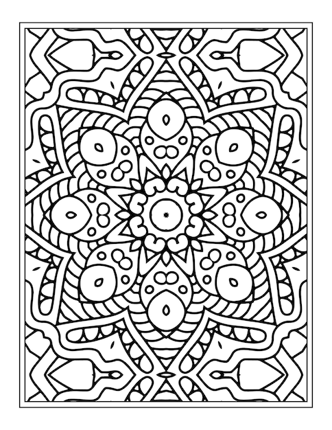 Premium Vector | Flowers mandala kdp coloring page design Premium Vector | Flowers mandala kdp coloring page design