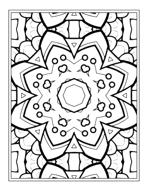 Premium Vector | Flowers mandala kdp coloring page design Premium Vector | Flowers mandala kdp coloring page design