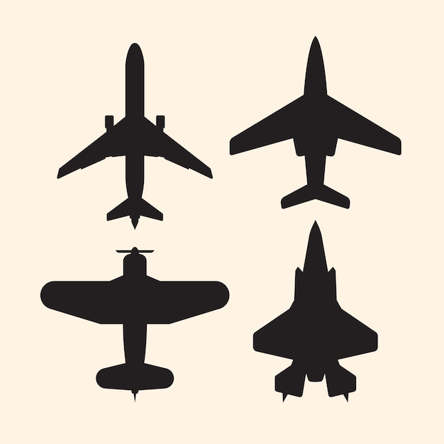 Premium Vector | Flying Airplane Silhouette Vector Illustration Premium Vector | Flying Airplane Silhouette Vector Illustration
