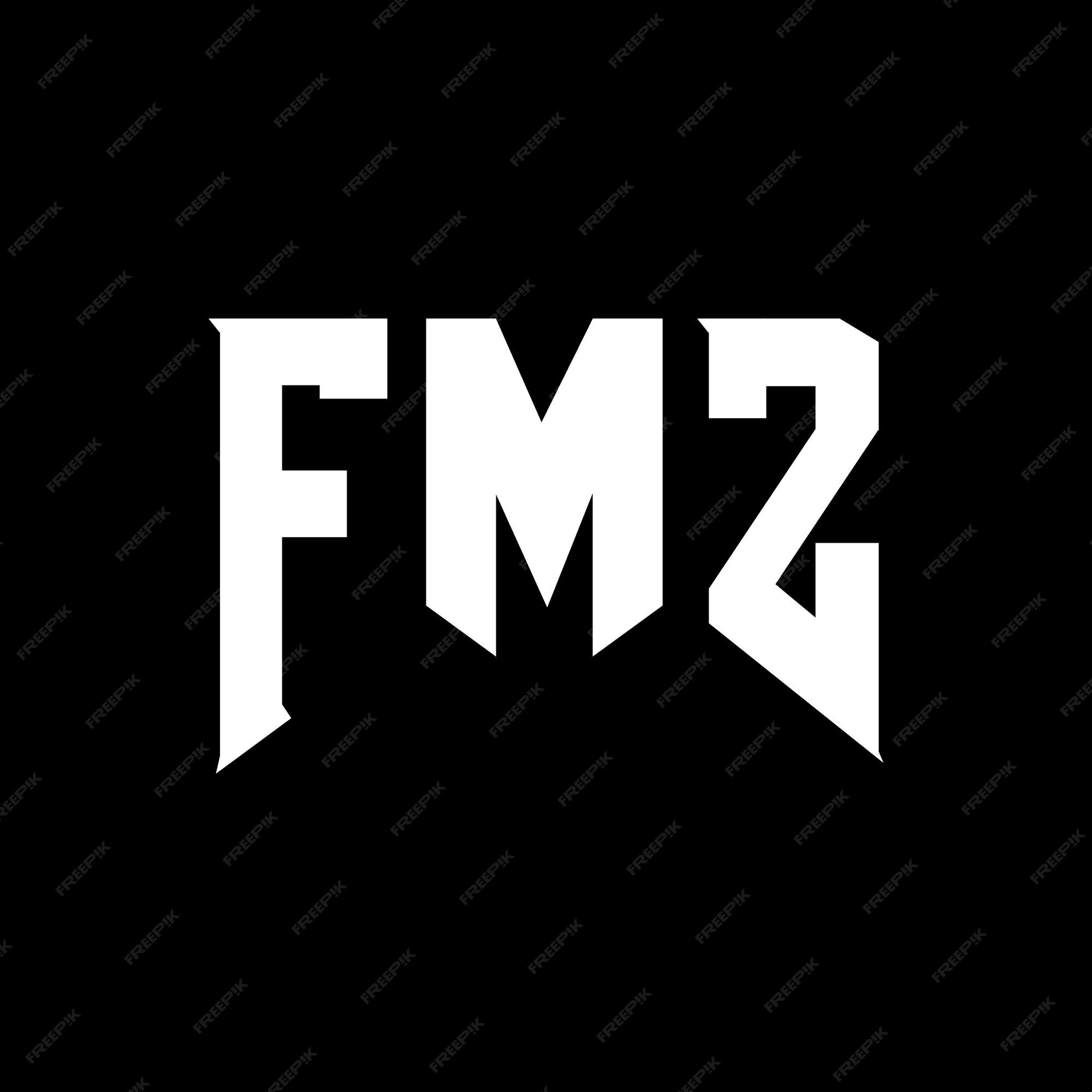 Premium Vector Fmz Letter Logo Design For Technology Company Fmz Logo Design Black And White