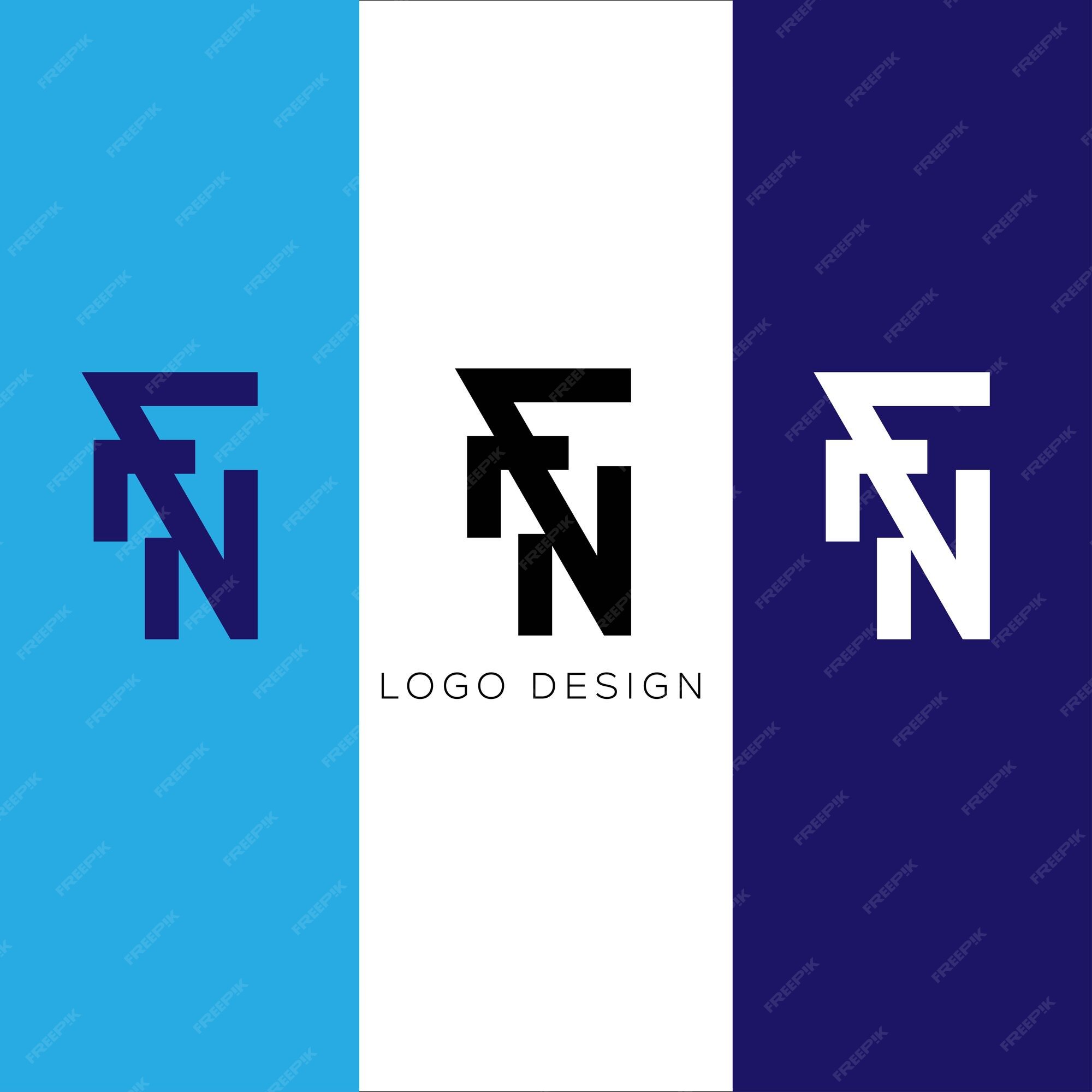 Premium Vector | Fn initial lette logo design Premium Vector | Fn initial lette logo design
