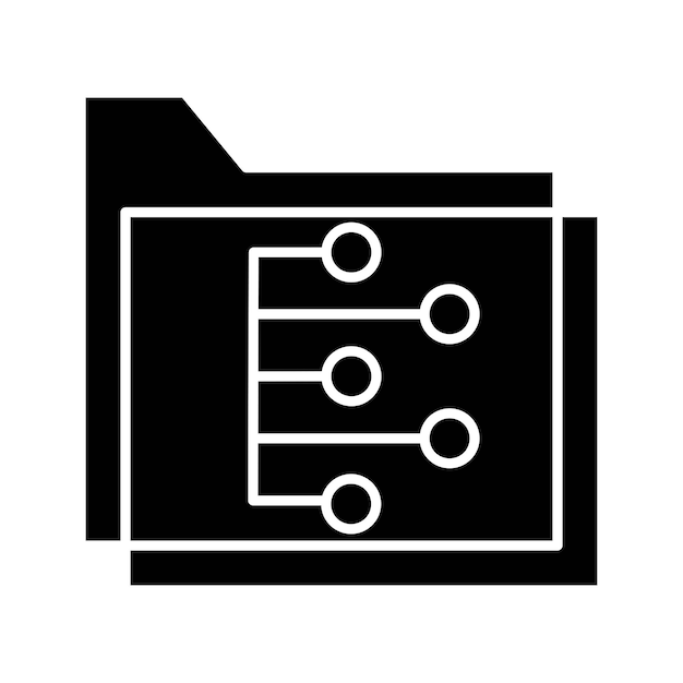 Premium Vector | Folder file organize user interface black icon button Premium Vector | Folder file organize user interface black icon button