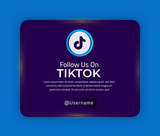 소셜 미디어 아이콘 로고의 Tiktok 로고 아이콘을 팔로우하세요 프리미엄 벡터