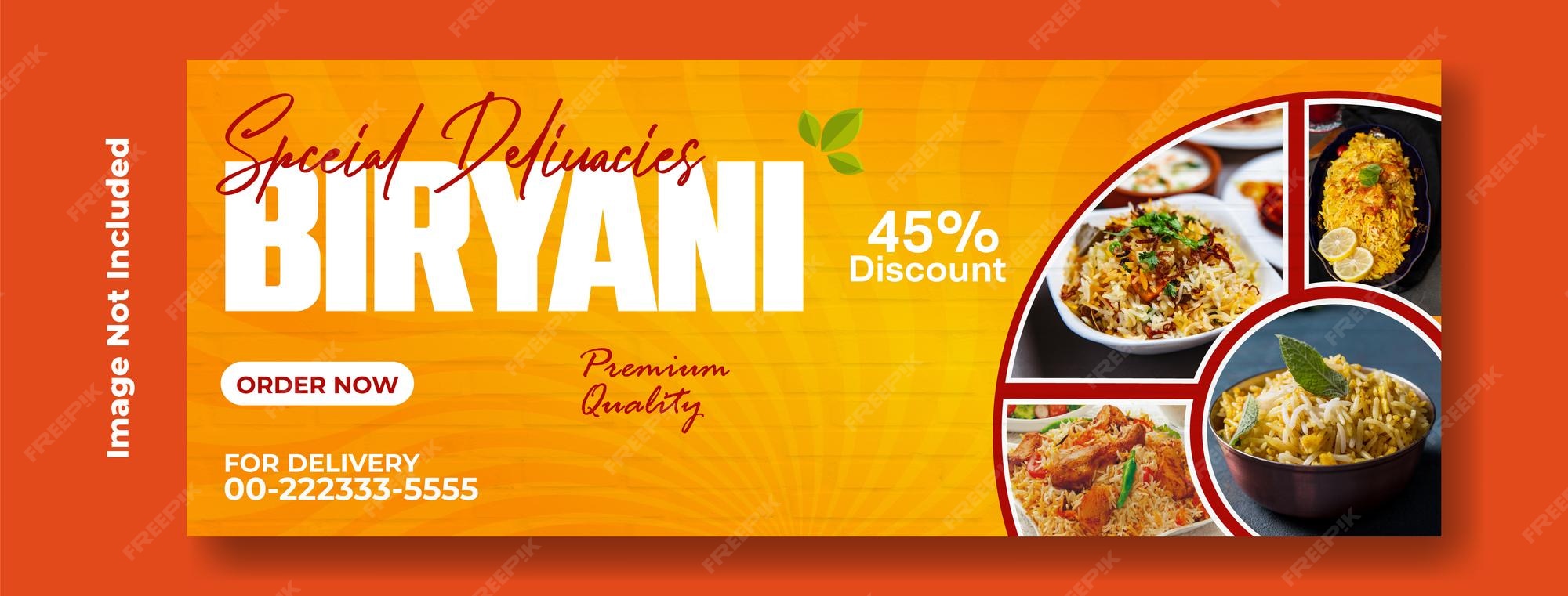 Premium Vector Food Cover Template Design