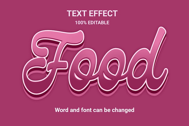 Premium Vector | Food text effect font style Premium Vector | Food text effect font style