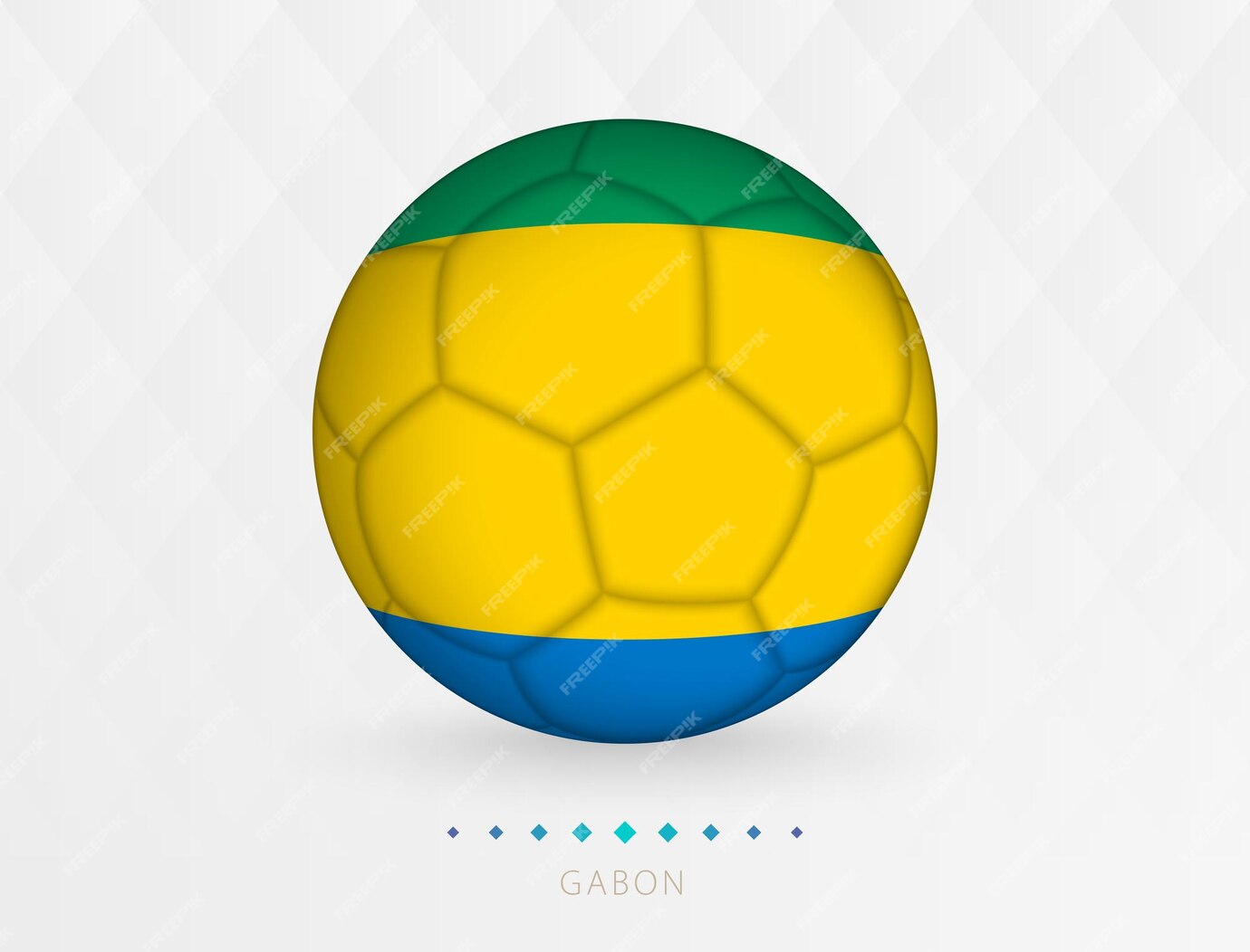 Premium Vector | Football ball with gabon flag pattern soccer ball with ... Premium Vector | Football ball with gabon flag pattern soccer ball with ...