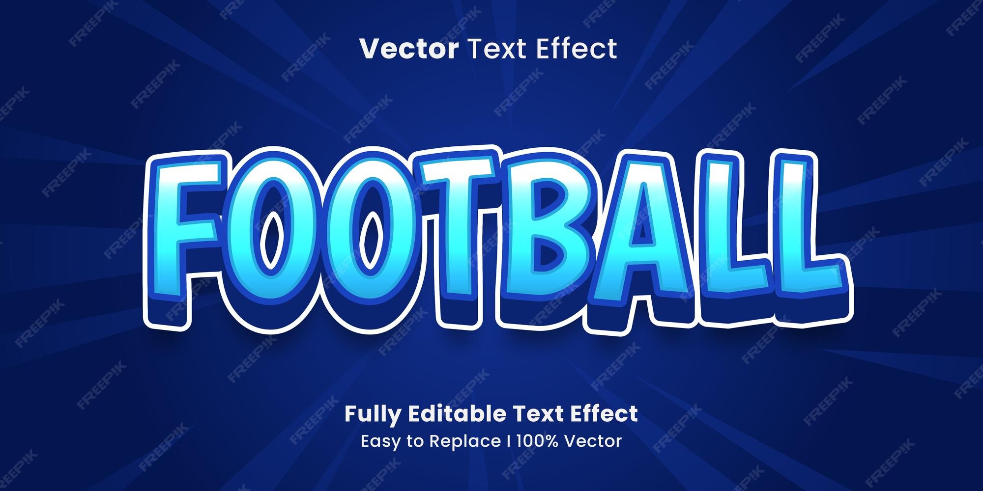 Premium Vector | Football vector editable text effect Premium Vector | Football vector editable text effect