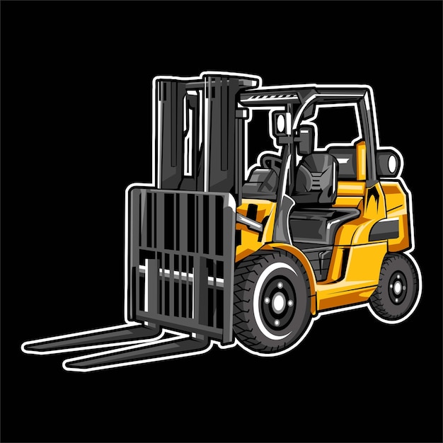 Premium Vector | Forklift Construction Equipment Vector Premium Vector | Forklift Construction Equipment Vector