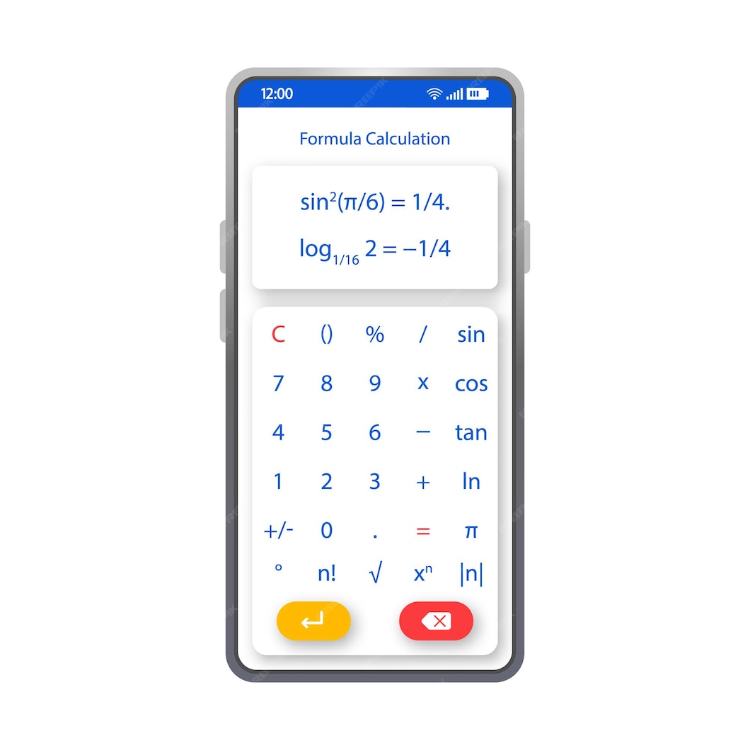 Premium Vector | Formula calculation smartphone interface vector ...
