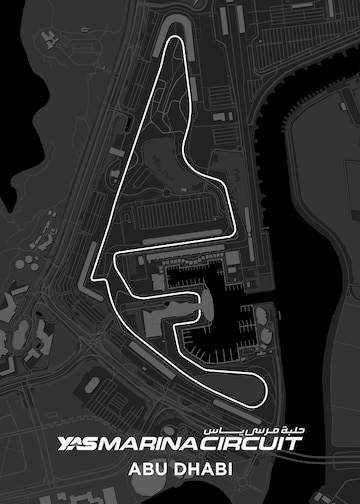 Premium Vector Formula One Racing Track Map Yas Marina Circuit In Abu