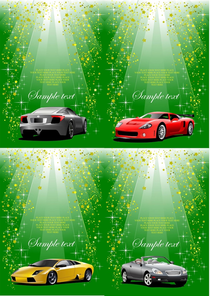Premium Vector | Four cars Premium Vector | Four cars