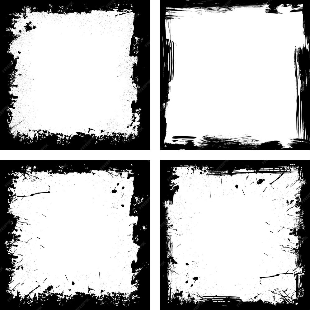 Premium Vector | Four grunge frames Premium Vector | Four grunge frames