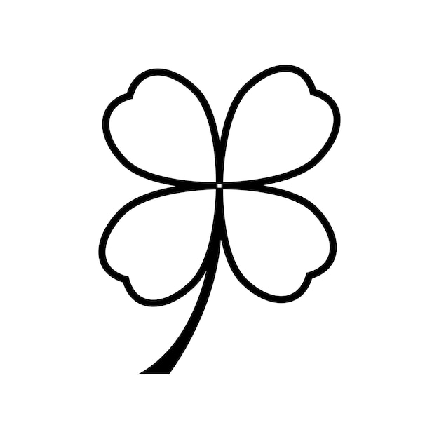 Premium Vector | Four leaf clover icon vector Premium Vector | Four leaf clover icon vector