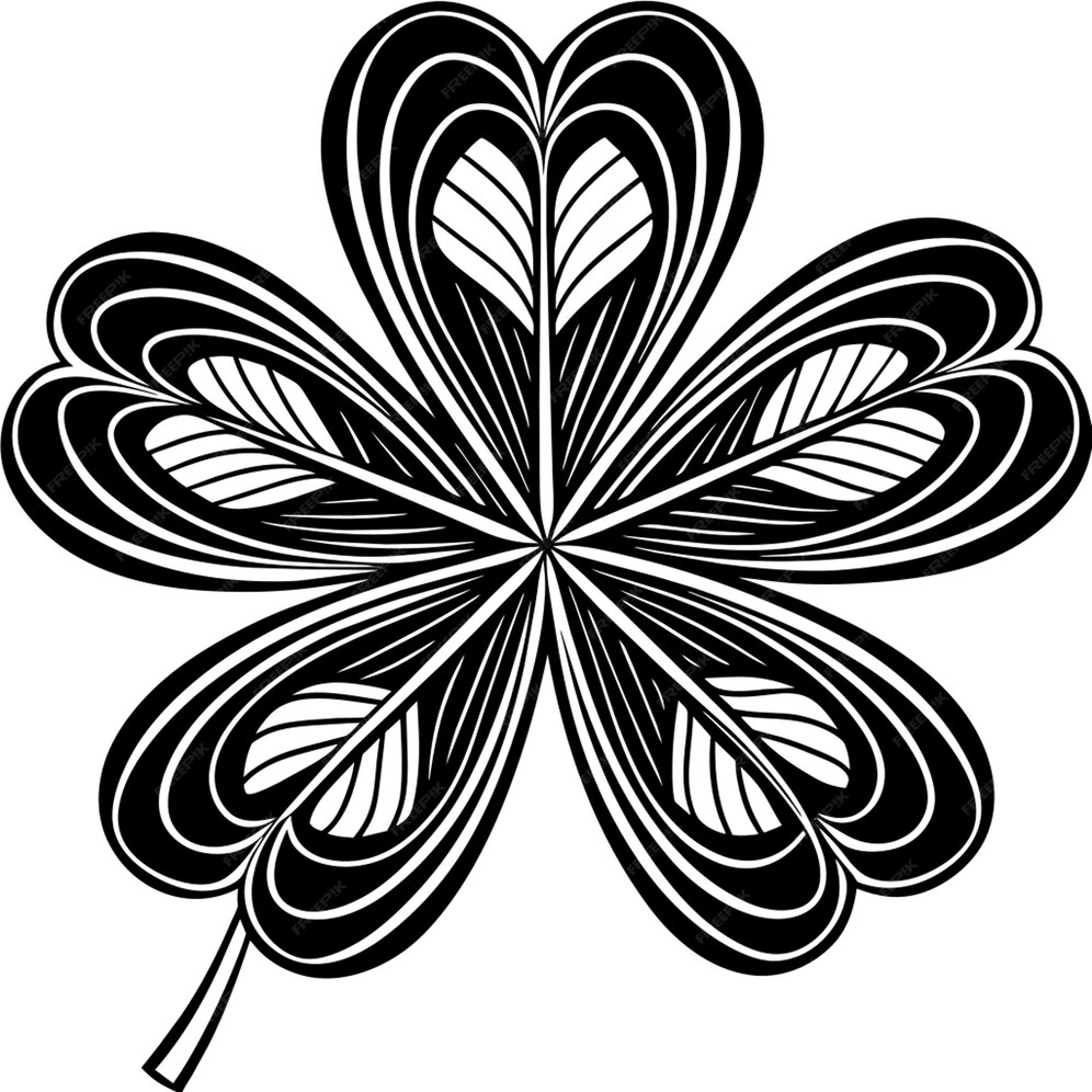Four leaf clover vector illustration linocut | Premium AI-generated vector Four leaf clover vector illustration linocut | Premium AI-generated vector
