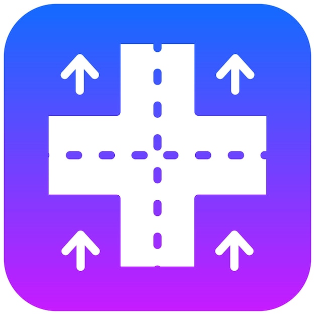 Premium Vector | Four Way Intersection Vector Illustration Premium Vector | Four Way Intersection Vector Illustration