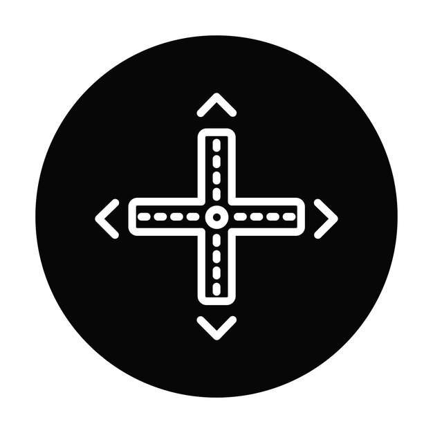Premium Vector | Four Way Intersection Vector Illustration Premium Vector | Four Way Intersection Vector Illustration