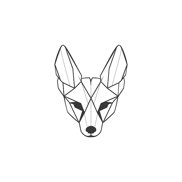 Premium Vector | Fox face formed by geometric shapes Premium Vector | Fox face formed by geometric shapes