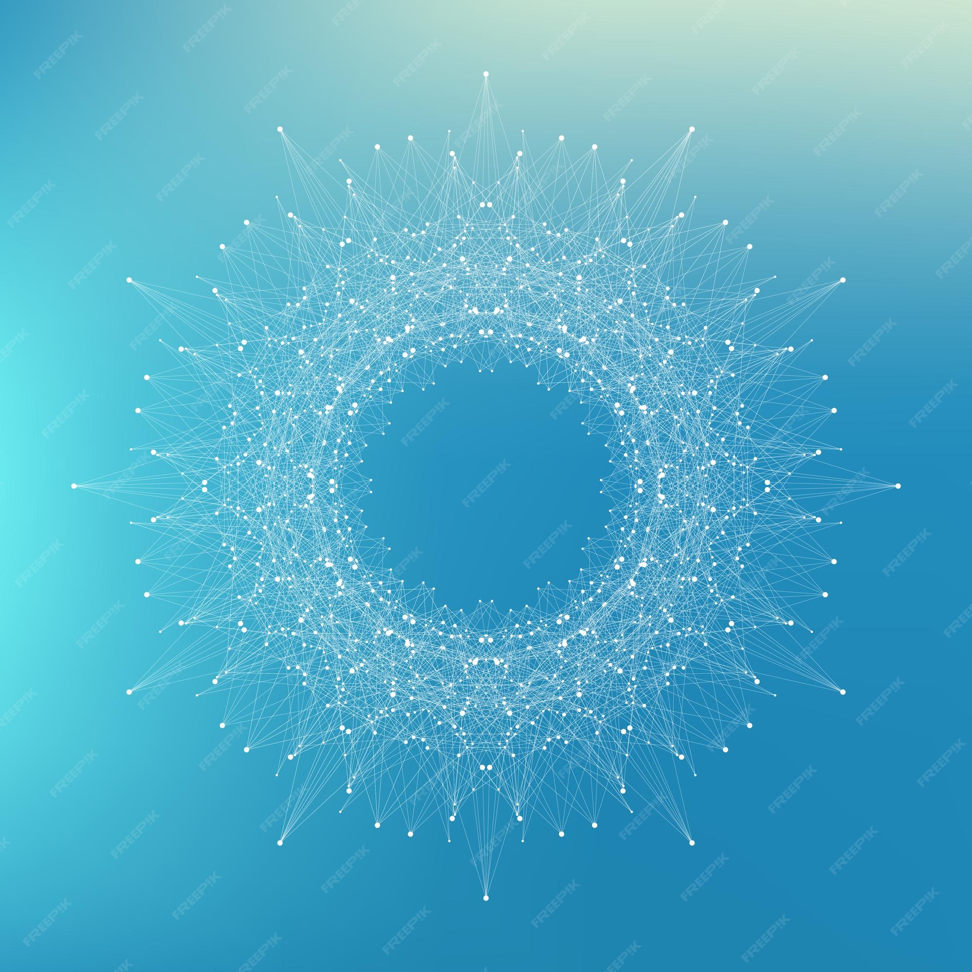 Premium Vector | Fractal element with compounds lines and dots. big data complex. graphic ...
