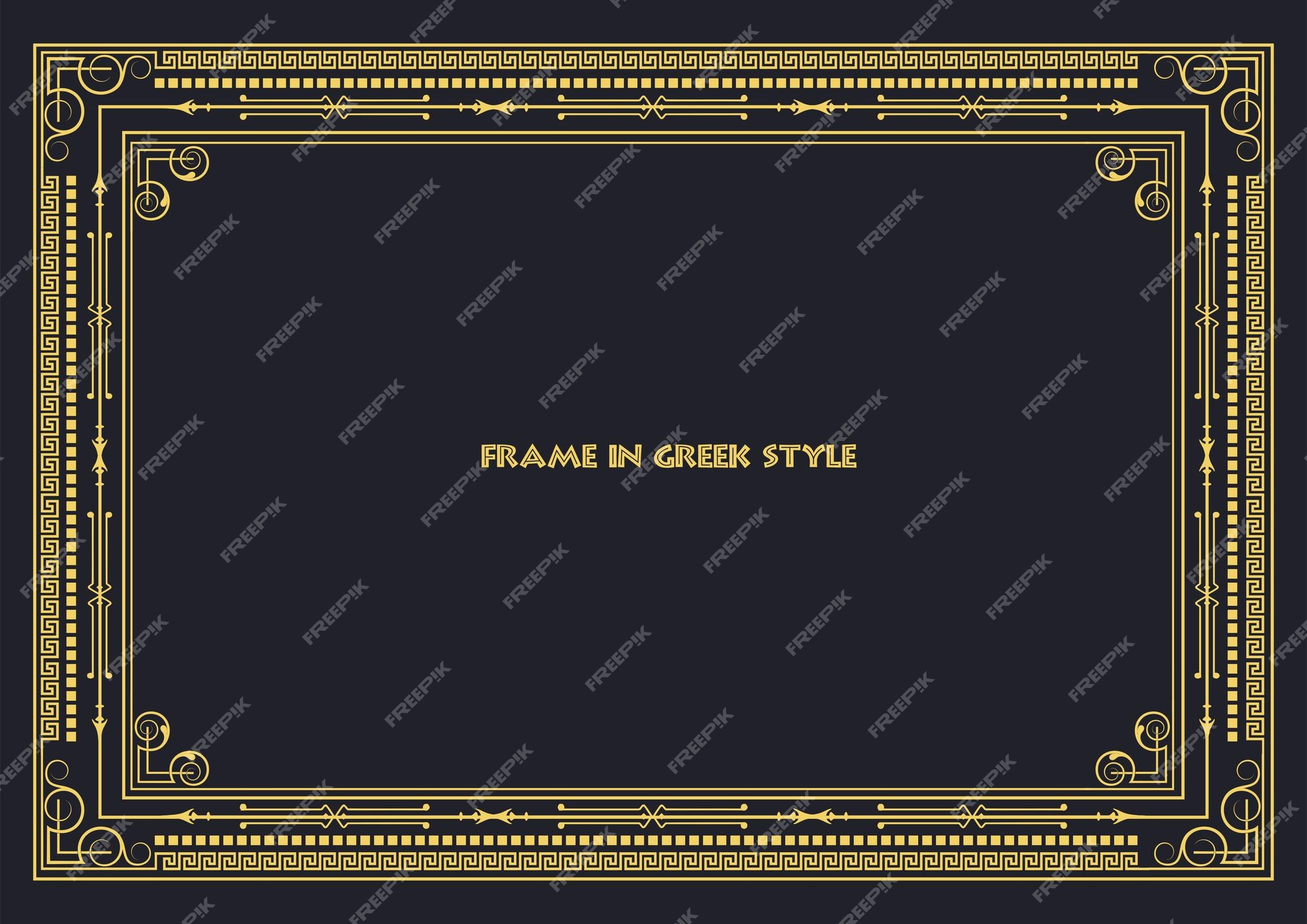 Premium Vector | Frame in Greek style Vector color Premium Vector | Frame in Greek style Vector color
