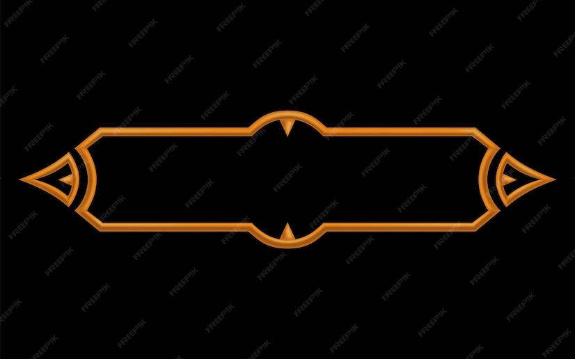 프레임 중세 게임 Ui 금속 제목 배너 또는 장식 테두리 웹 또는 게임 디자인을 위한 벡터 자산 중세 스타일 인터페이스 요소의 빈 사각형 프레임 프리미엄 벡터