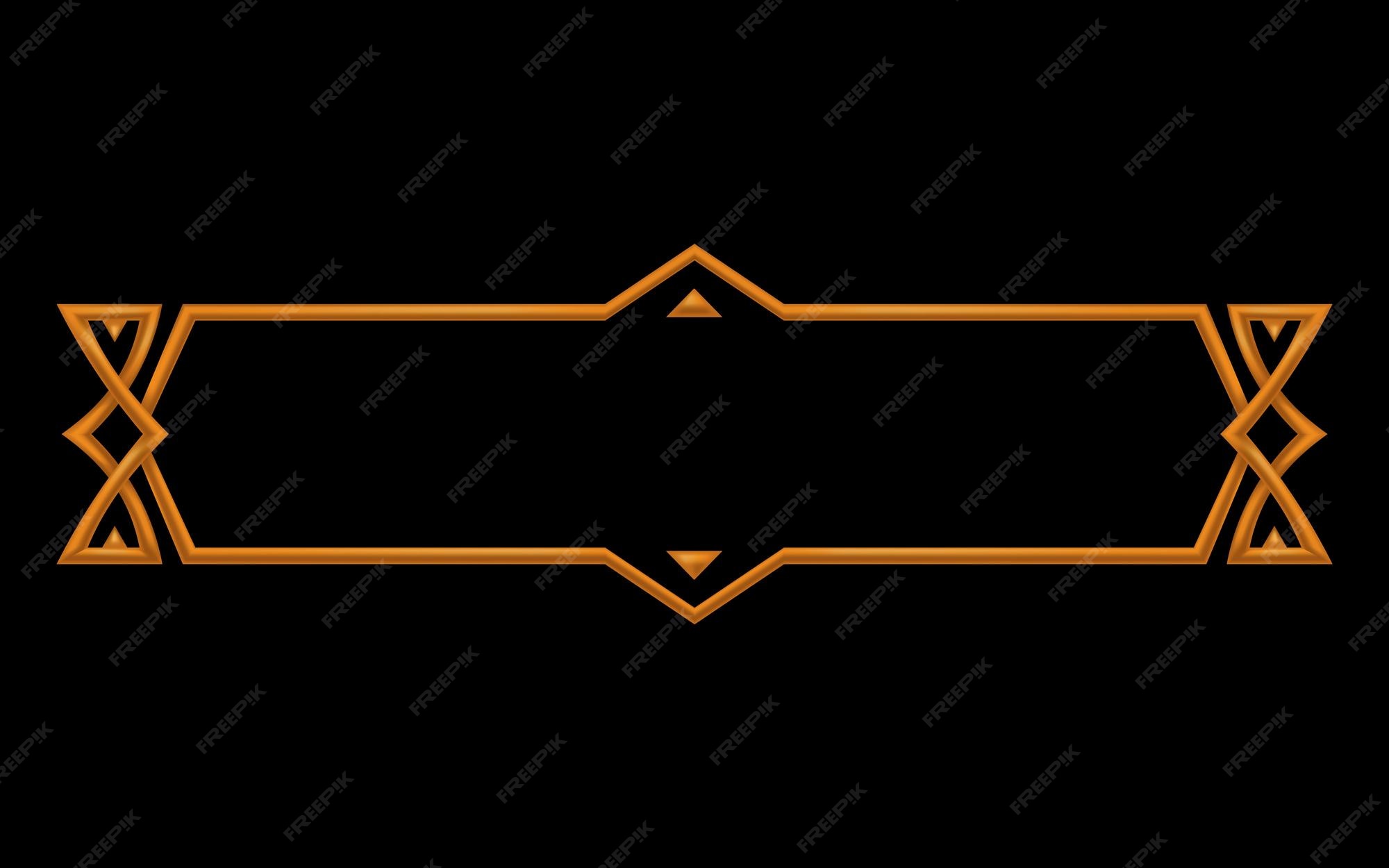 프레임 중세 게임 Ui 금속 제목 배너 또는 장식 테두리 웹 또는 게임 디자인을 위한 벡터 자산 중세 스타일 인터페이스 요소의 빈 사각형 프레임 프리미엄 벡터