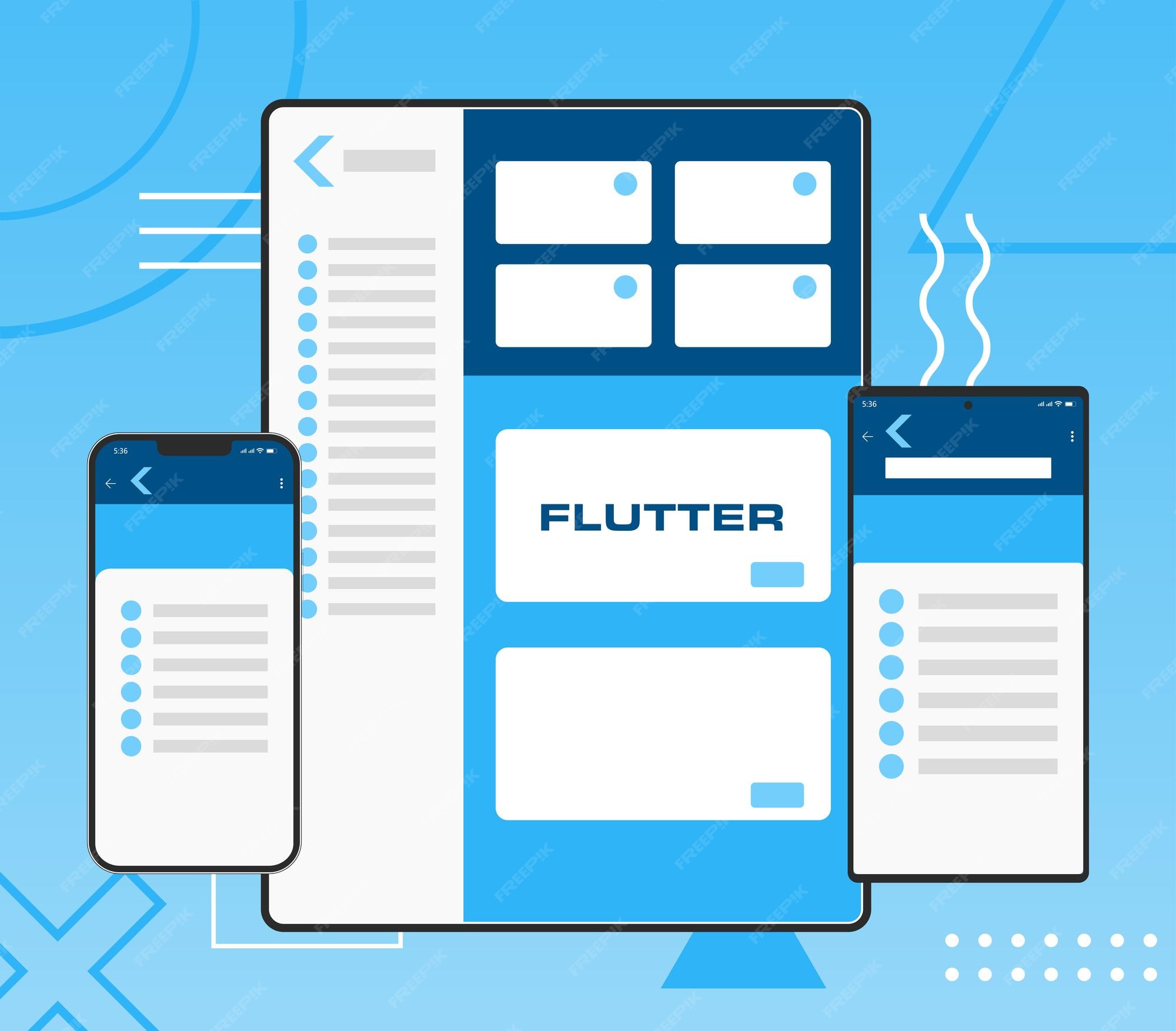 Premium Vector | Framework. programming language. open-source mobile application.
