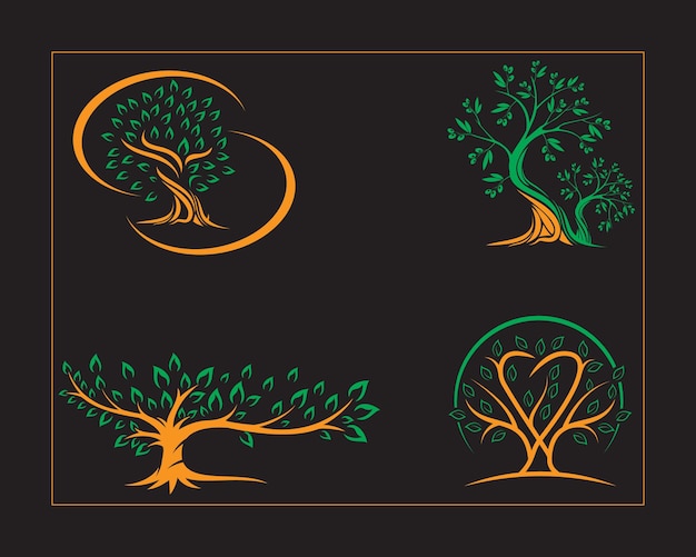 Premium Vector | Free vector abstract tree logo design with roots ... Premium Vector | Free vector abstract tree logo design with roots ...
