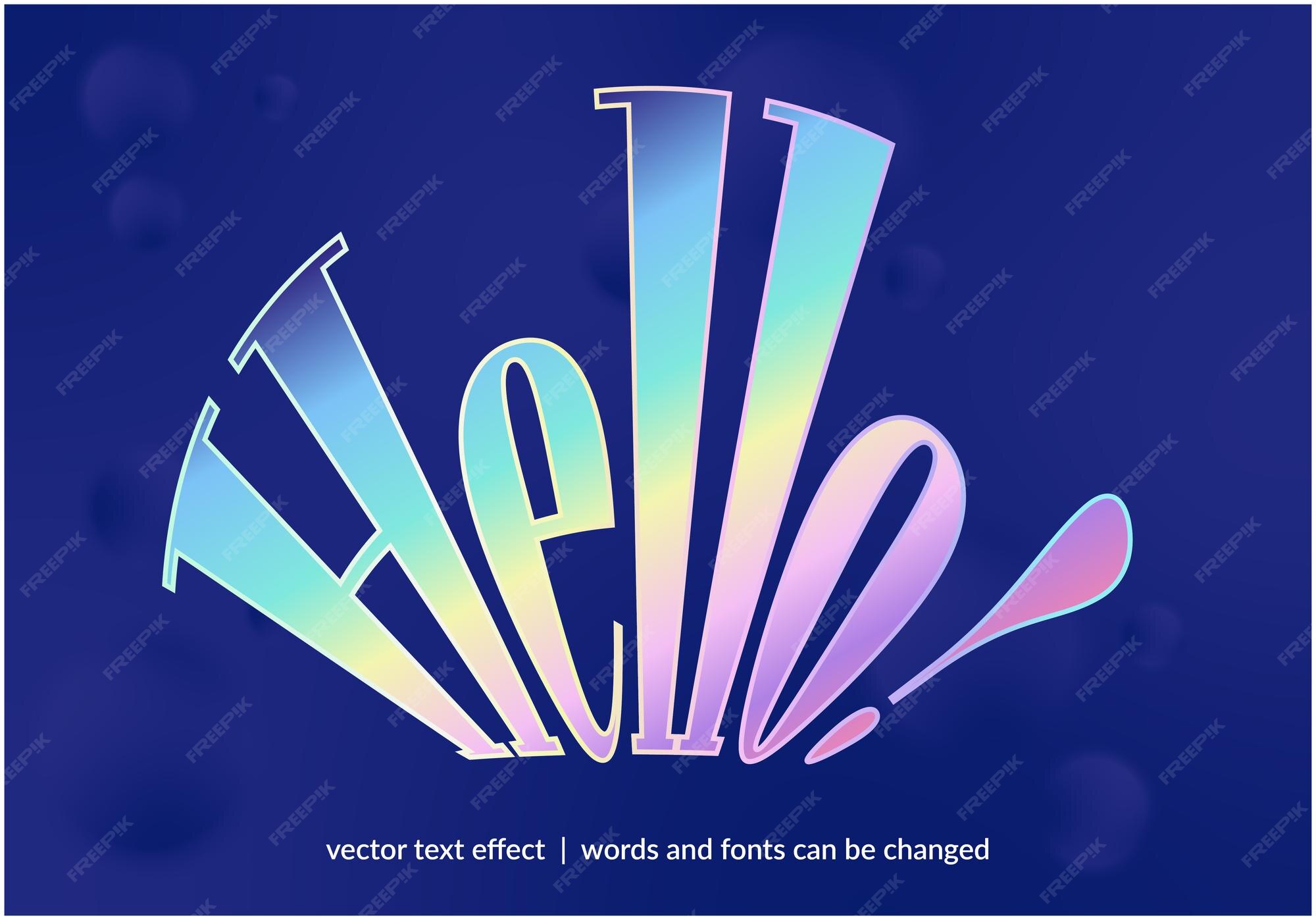 Premium Vector | Free vector holographic text effect fully editable ... Premium Vector | Free vector holographic text effect fully editable ...