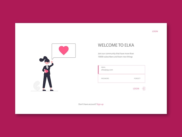 Premium Vector | Free vector log in landing page web template Premium Vector | Free vector log in landing page web template