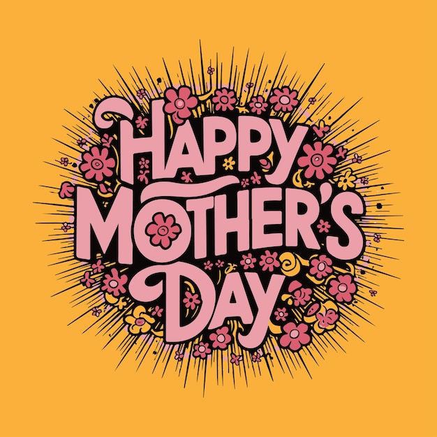 Premium Vector Free Vector Mothers Day Typography Design Template