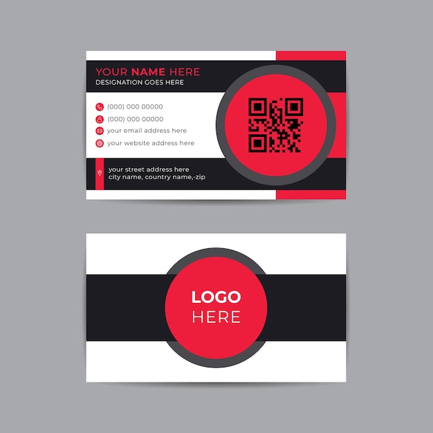 Premium Vector | Free vector simple and minimal business card template ... Premium Vector | Free vector simple and minimal business card template ...