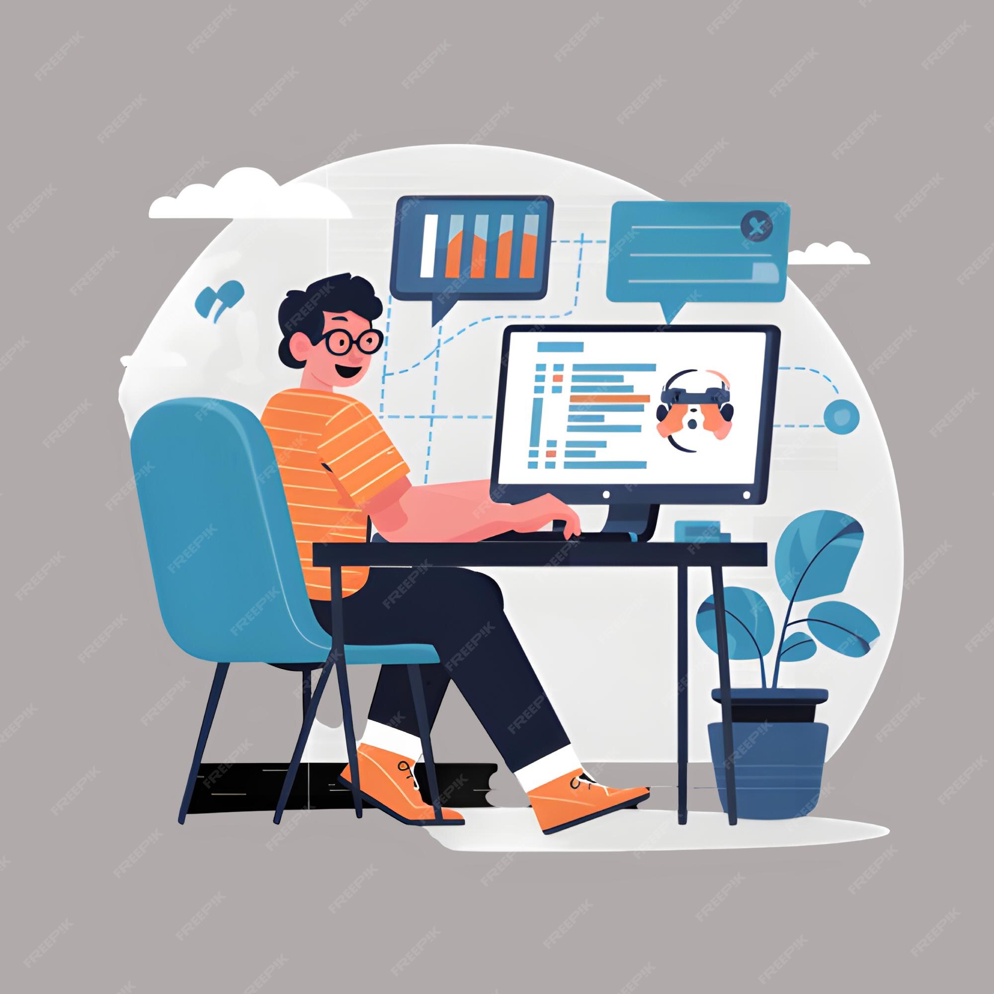 Free Vector software interface coding and programming system administrator or designer Ai ...