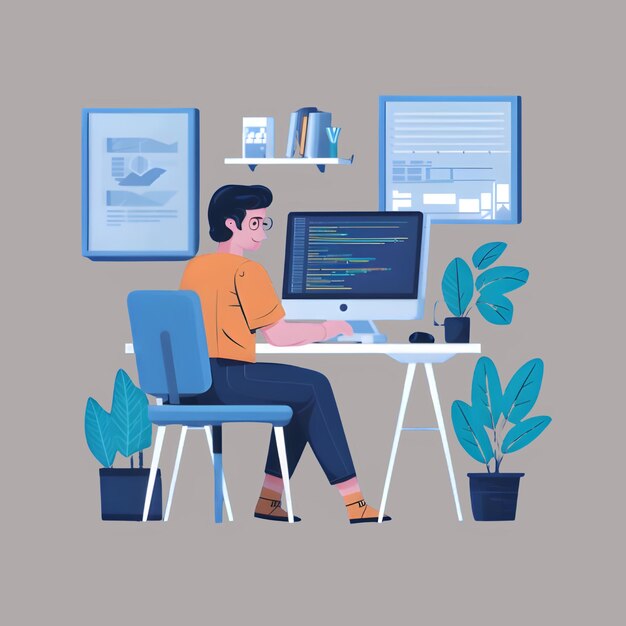 Free Vector Software Interface Coding And Programming System Administrator Or Designer Ai